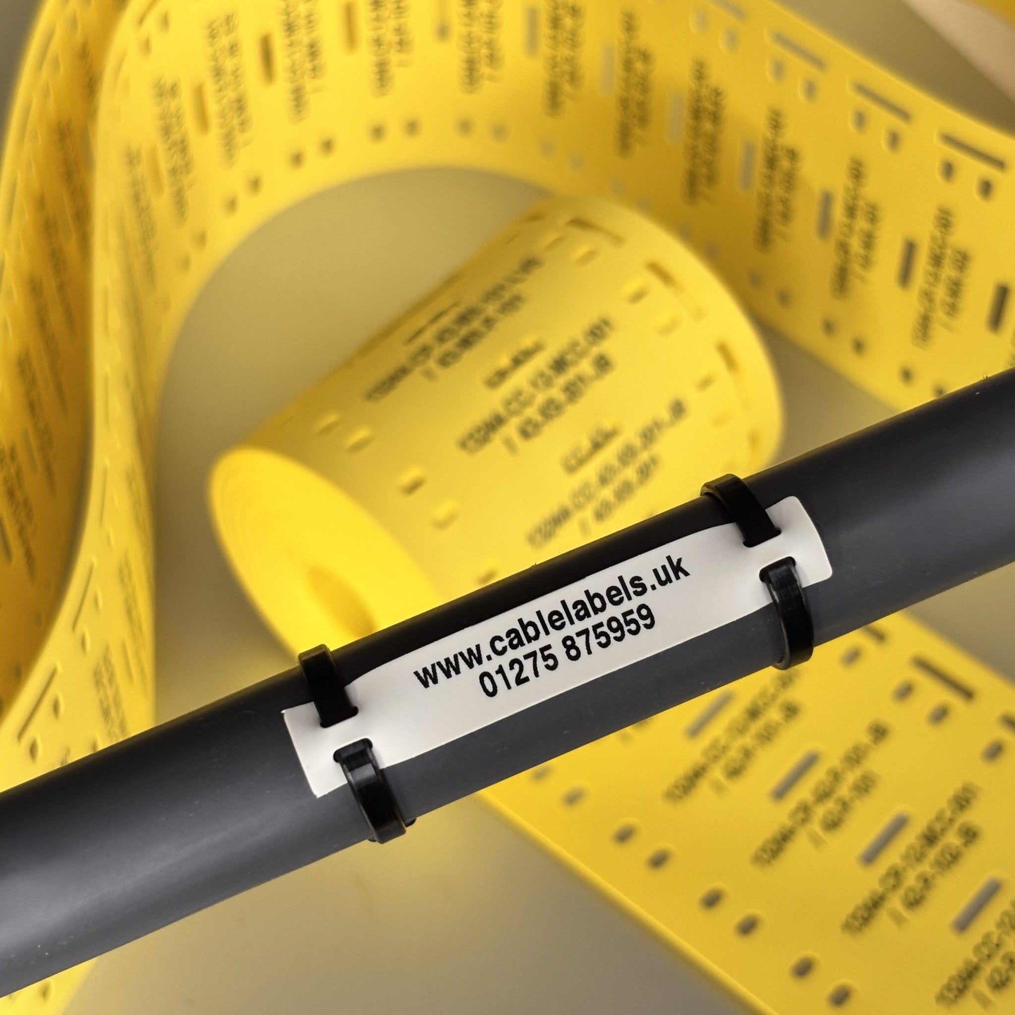 Tie-On Cable Labels - Reel of 150 Pcs Printed to Order – Tie-On Cable ...